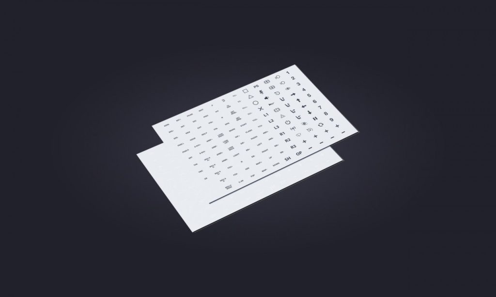 Button Caps and Sticker Set - simulation